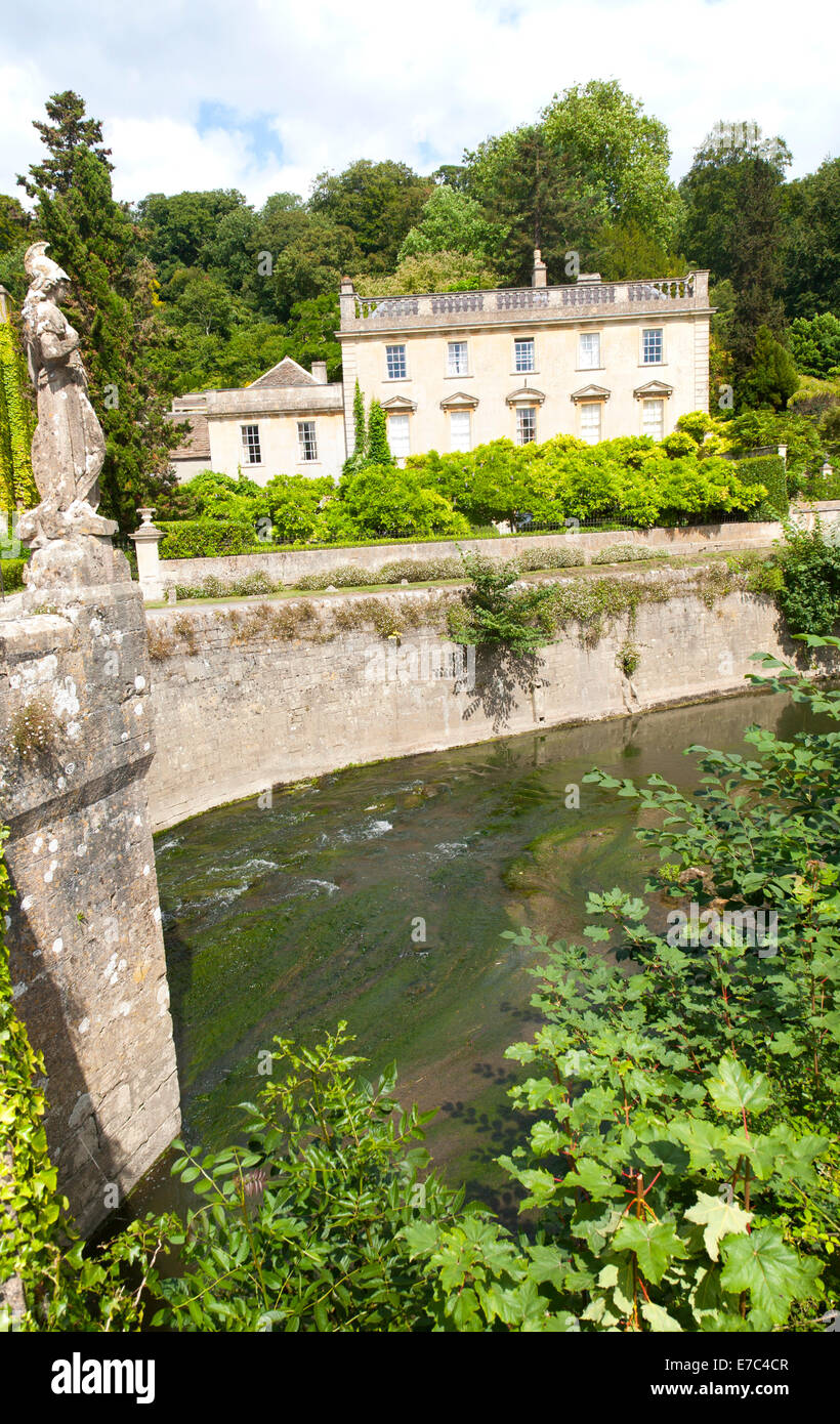 Classical facade of Iford Manor, River Avon, Freshford, Wiltshire ...
