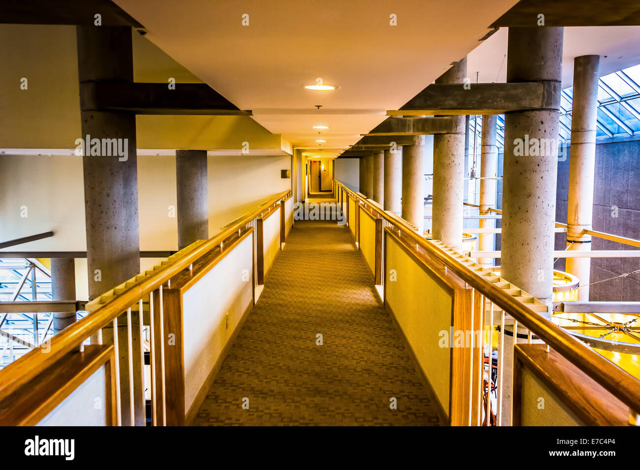 Hallway inside the Hyatt Regency in Baltimore, Maryland Stock Photo - Alamy