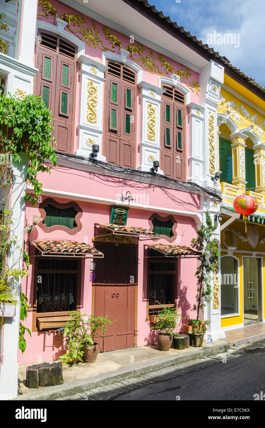 Colourful Soi Rommanee in Phuket Old Town, Phuket Island, Thailand ...