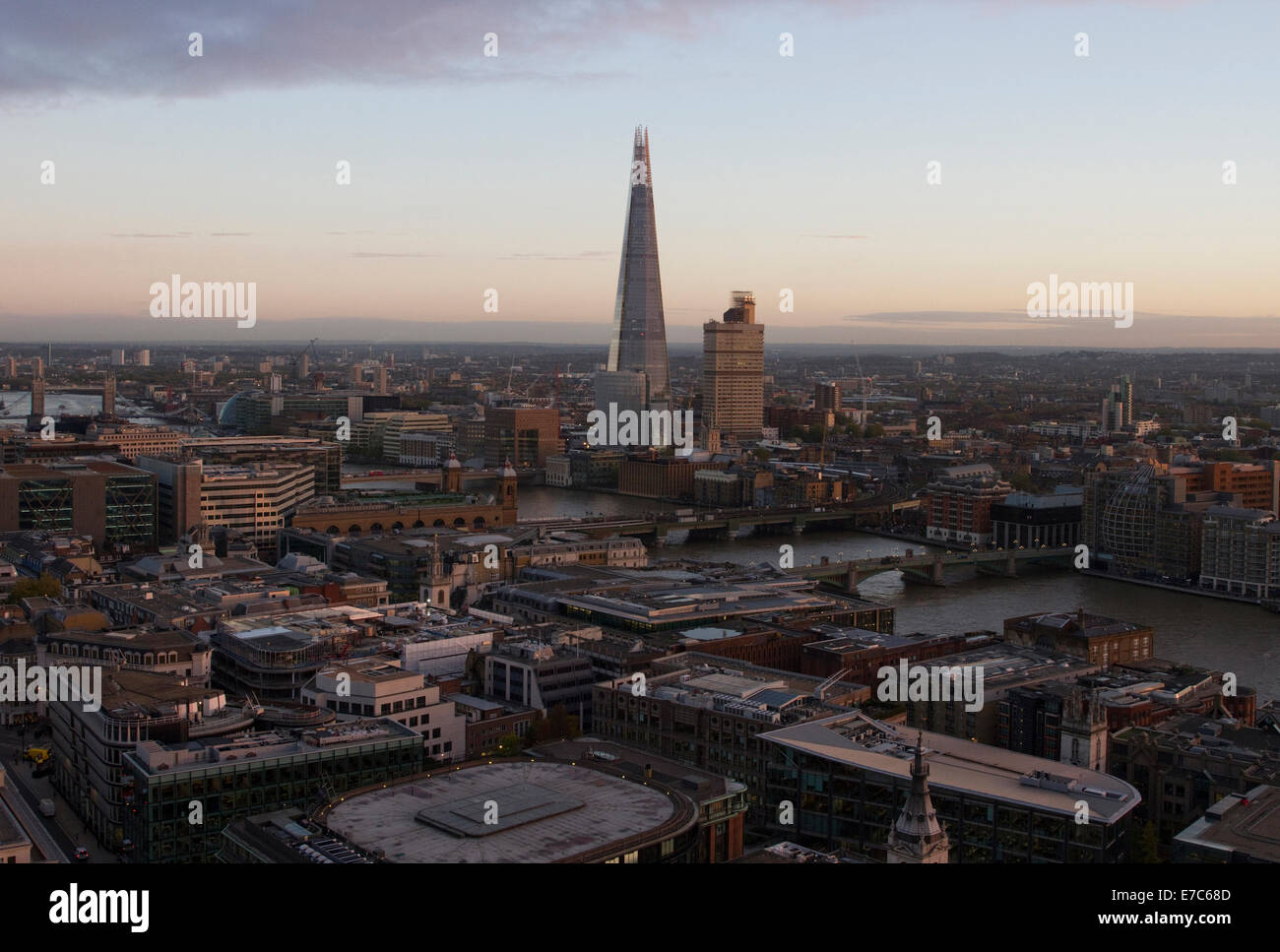 The view from the Golden Gallery of St. Paul's Cathedral in London ...