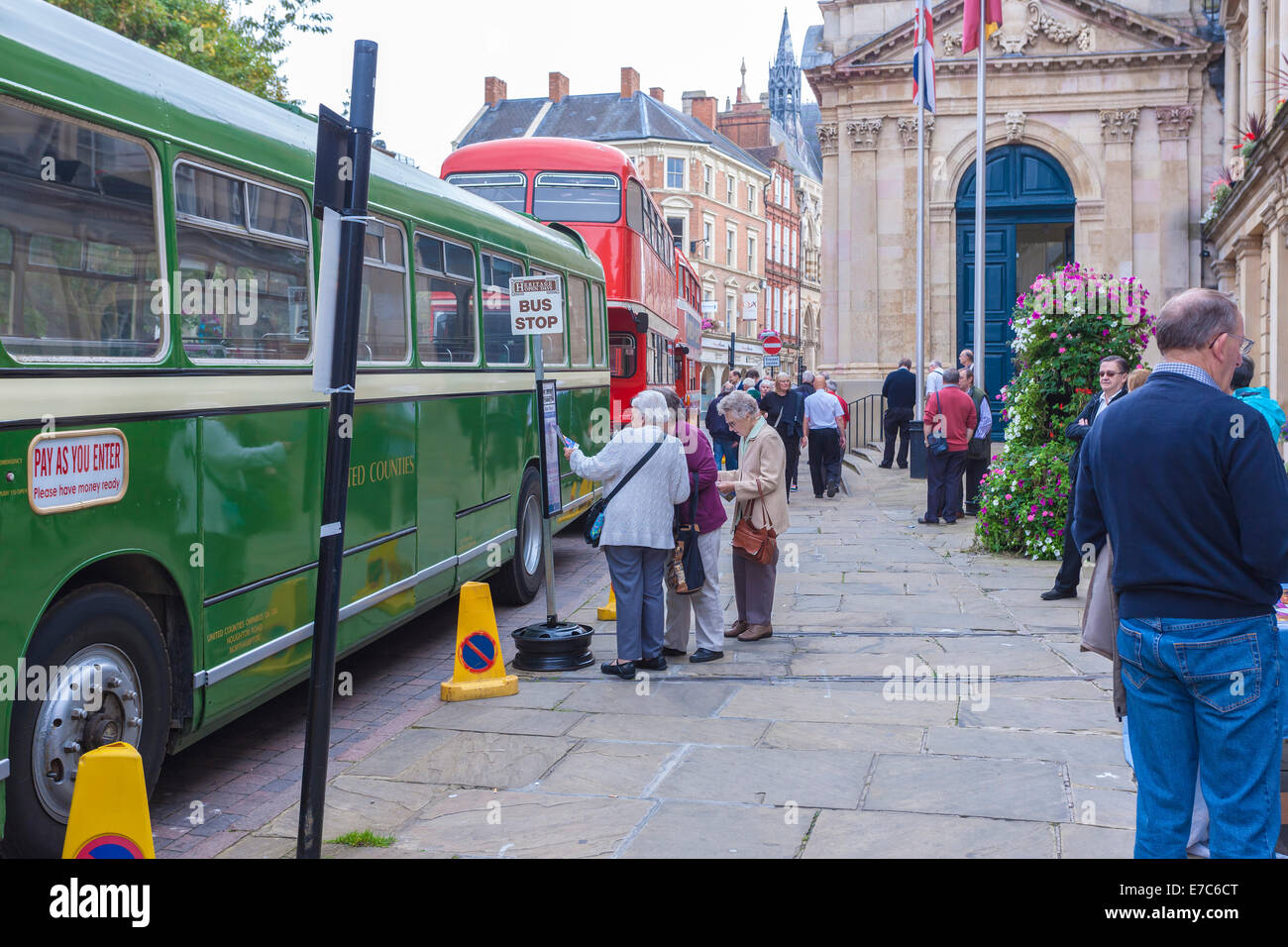 Northampton, UK. 13th Sep, 2014. Classic Heritage Buses linking ...