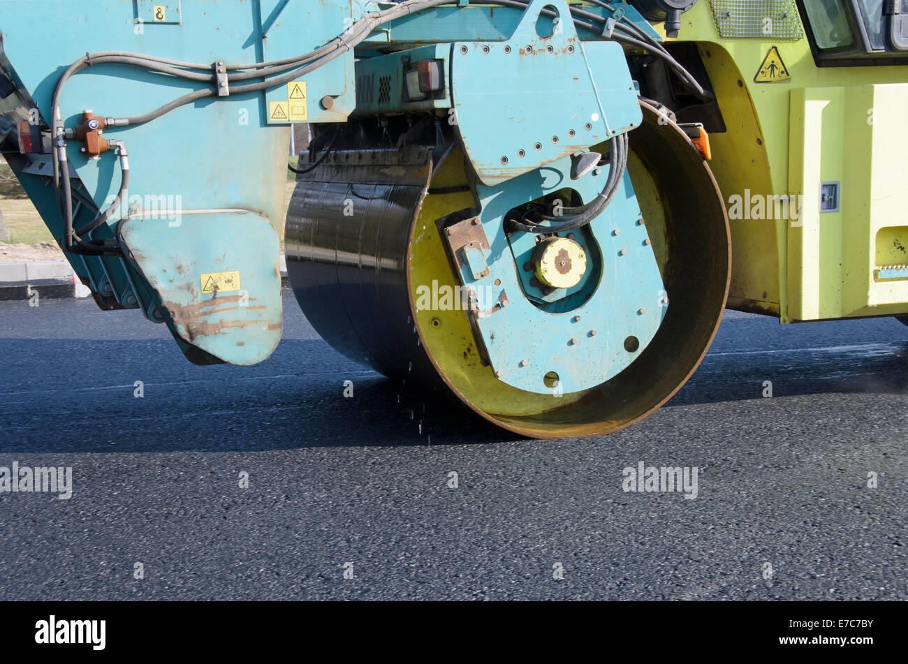 image of road roller at work Stock Photo - Alamy