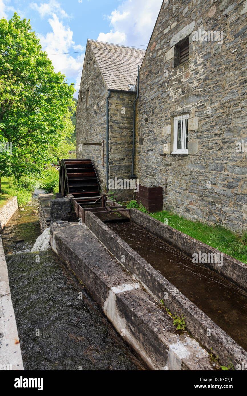 Old working watermill wheel and stream. Blair Atholl, Perth and Kinross ...