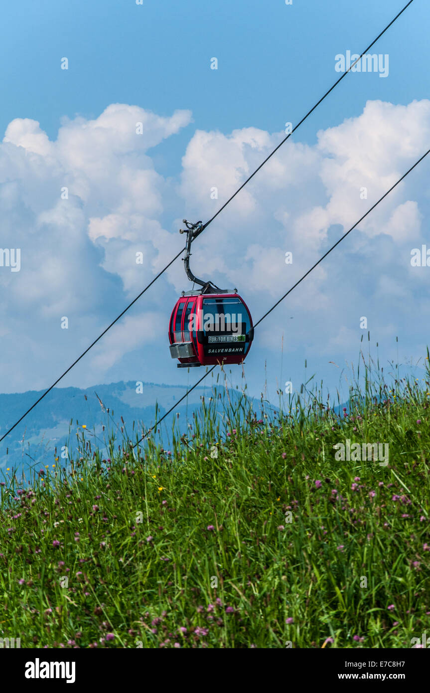 Red cable car Stock Photo - Alamy