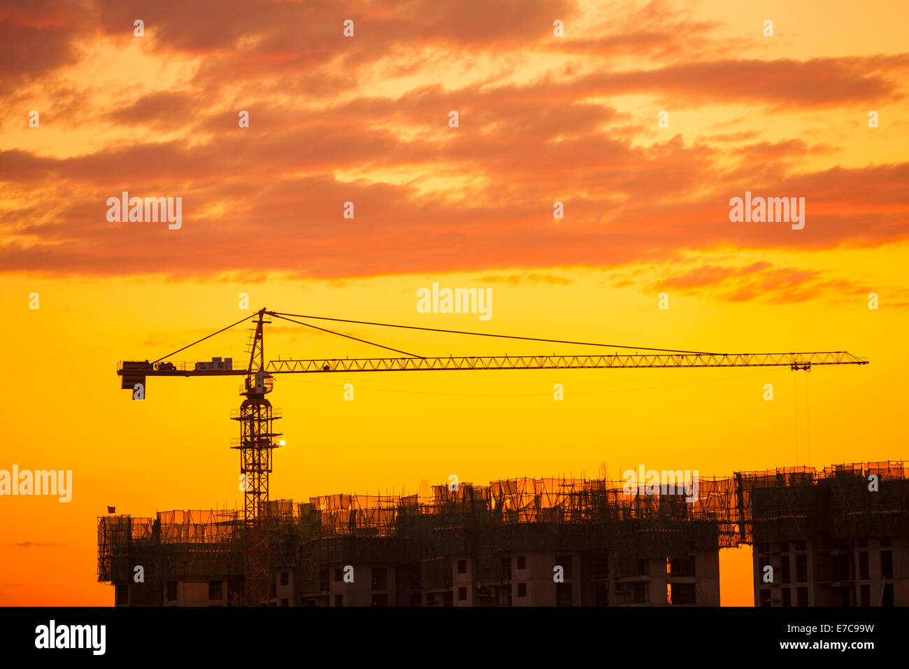 Sunset construction project hi-res stock photography and images - Alamy