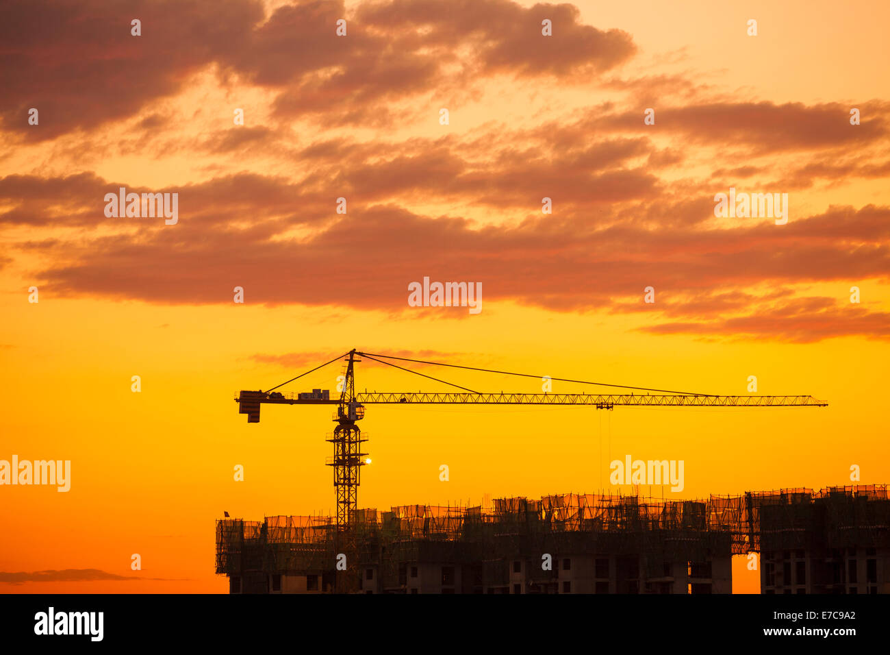 Sunset construction project hi-res stock photography and images - Alamy