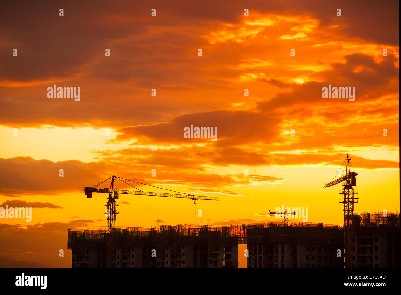 Sunset construction project hi-res stock photography and images - Alamy
