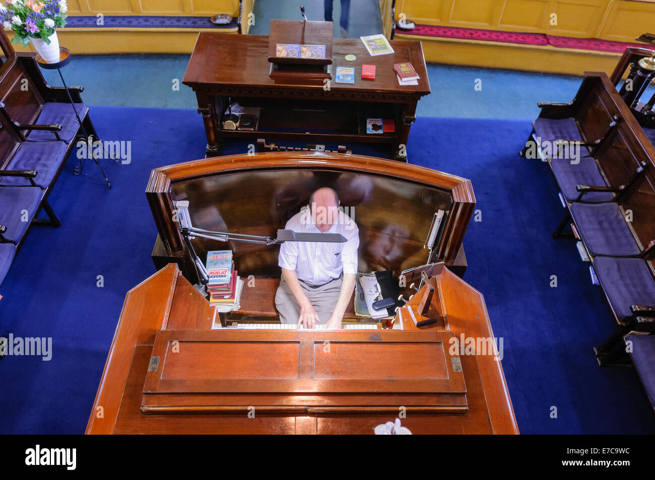 A church organist playing the organ Stock Photo - Alamy