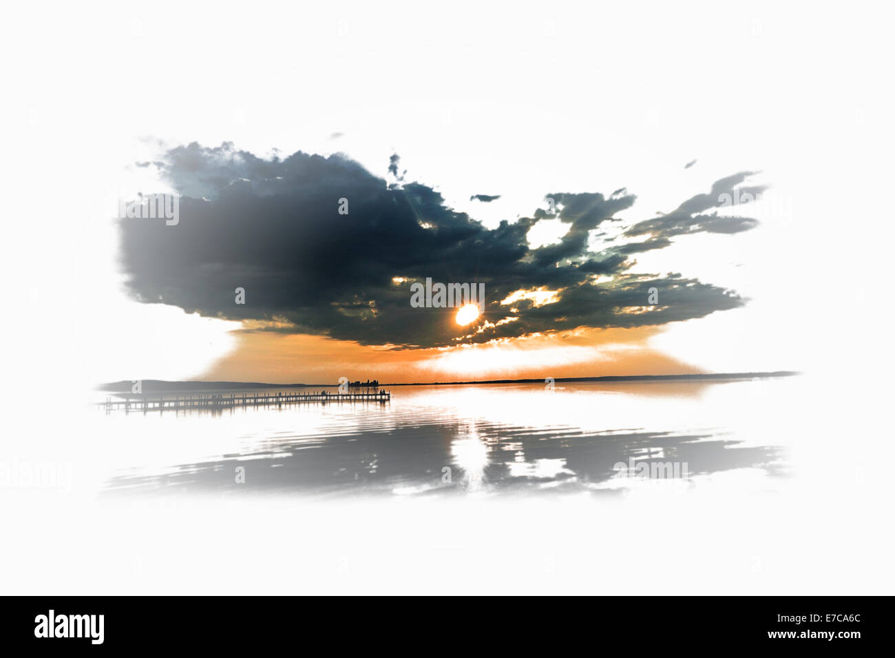 Dramatic sky fog tree Cut Out Stock Images & Pictures - Alamy