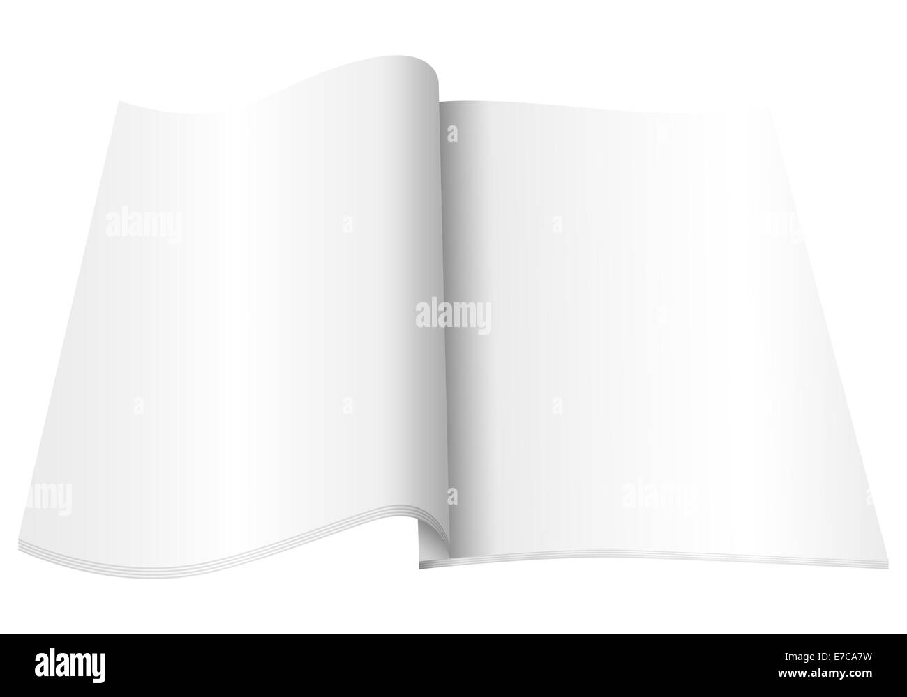 Blank book on a white background Stock Photo - Alamy