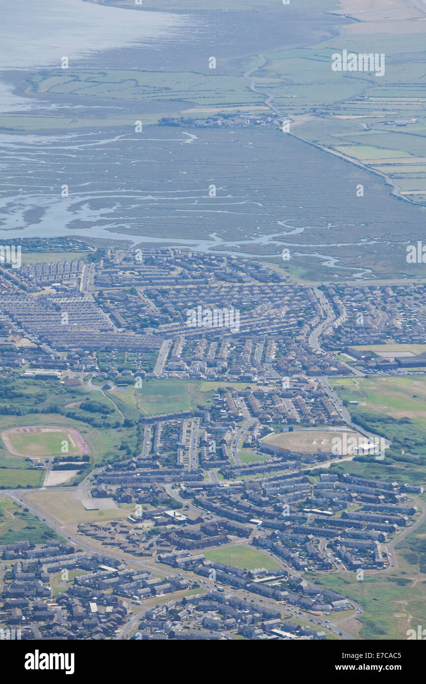 Images from above of landscape Blackpool Lancashire from a plane Stock ...