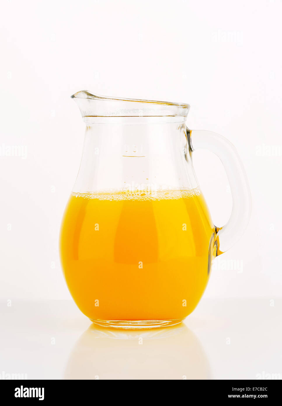 Fresh orange juice in a glass jug Stock Photo - Alamy