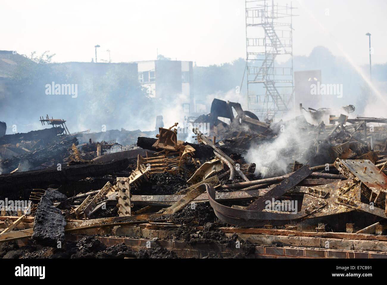 The day after a fire destroyed a part constructed chemistry lab at the ...