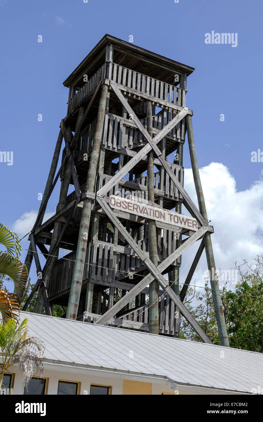 A weathered, heavy timber observation tower and gift shop is a popular ...