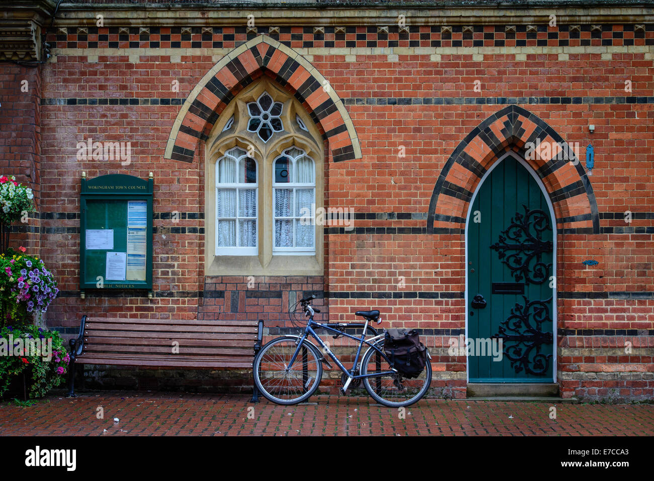 Part of the old Wokingham Town Hall in Berkshire. a historic market ...