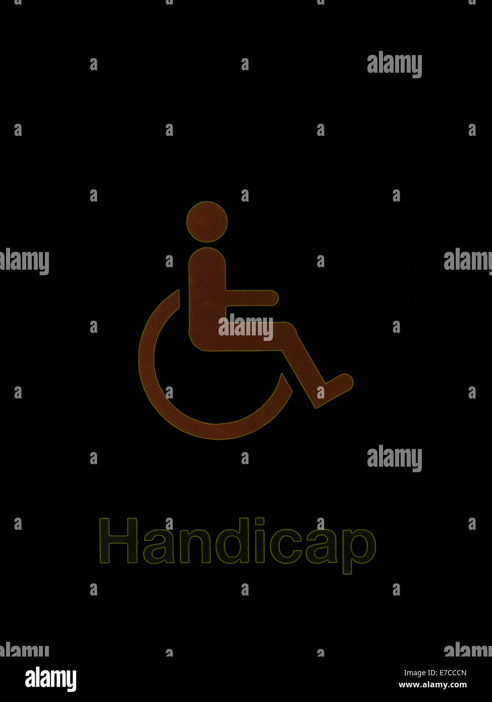 Handicap Sign Black