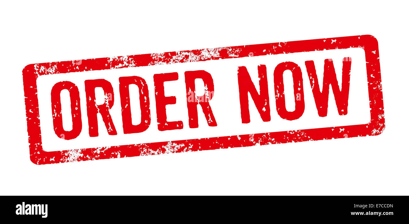 Red Stamp - Order now Stock Photo - Alamy