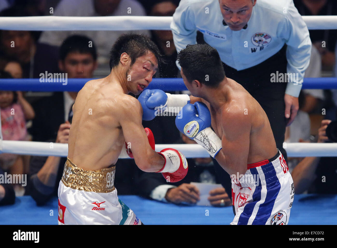Yoyogi 2nd Gymnasium, Tokyo, Japan. 5th Sep, 2014. (L-R) Akira Yaegashi ...
