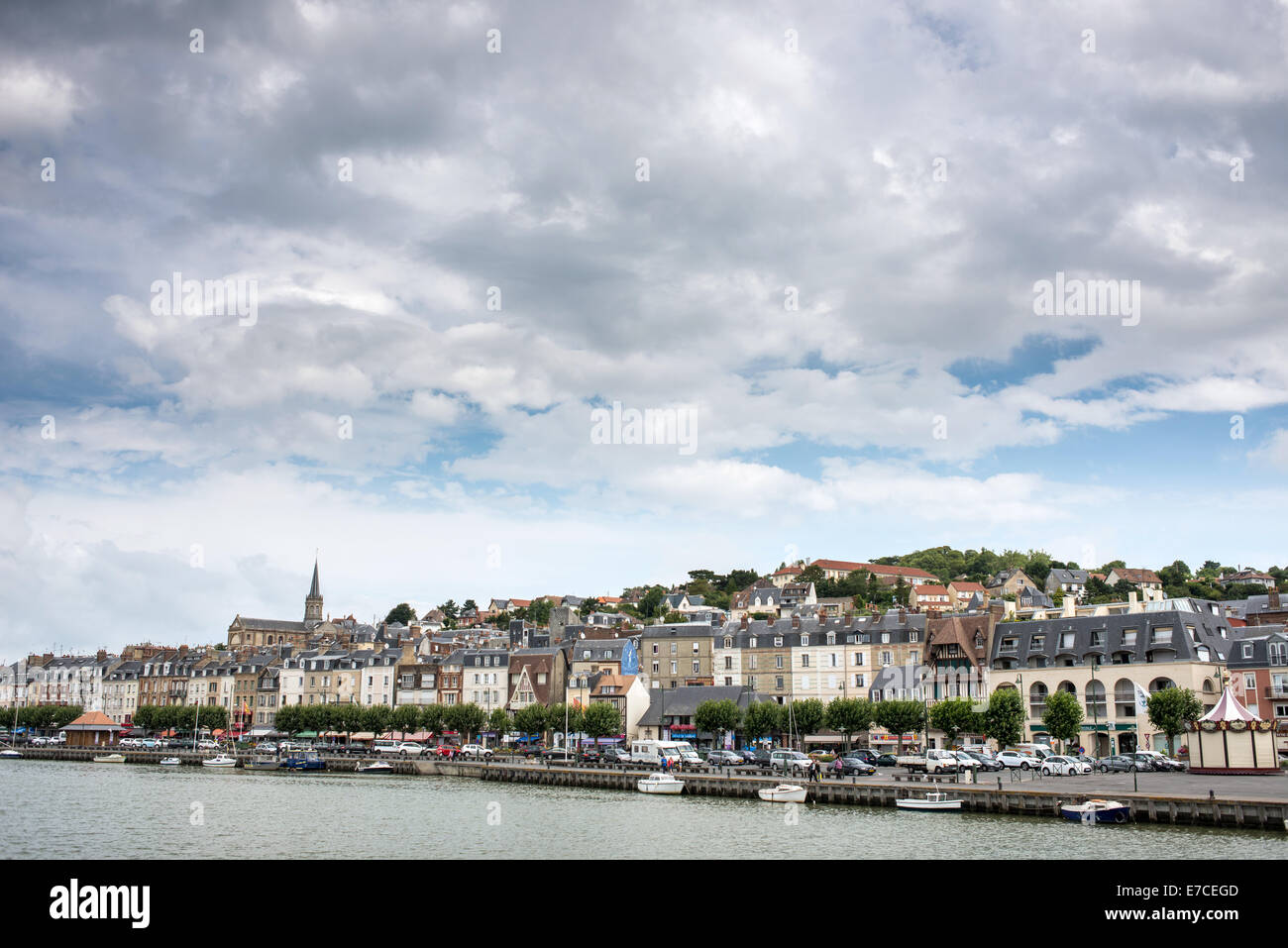 Trouville sur mer and River Touques, Calvados, Normandy, France Stock ...