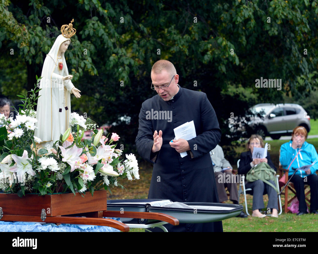 Fallowfield, Manchester, UK 13th September 2014 Fr Simon Stamp, a young ...