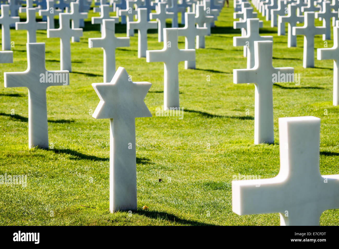 American War Cemetery near Omaha Beach, Normandy (Colleville-sur-Mer ...