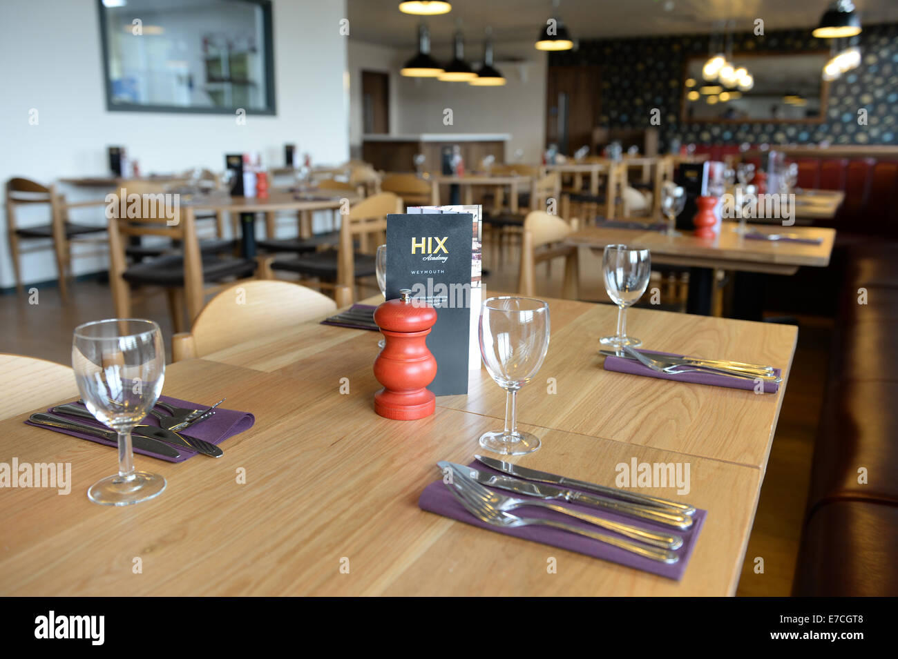 Celebrity chef Mark Hix, Hix academy at Weymouth college, uk. Were he ...