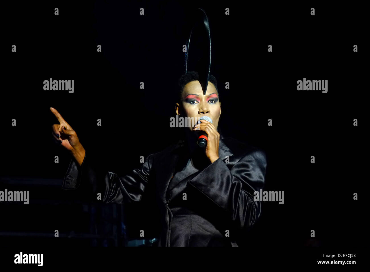 London, UK. 13th September, 2014. Grace Jones performs live in London ...