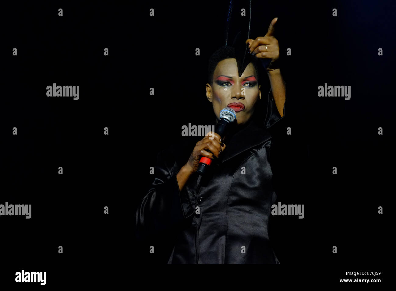 London, UK. 13th September, 2014. Grace Jones performs live in London ...