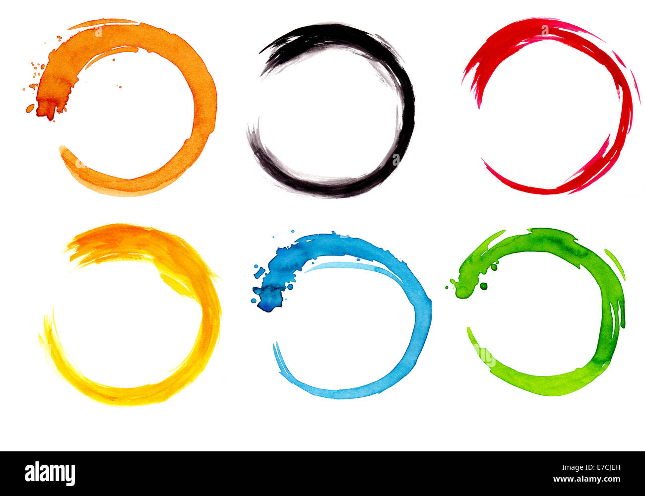 Watercolor circle design Stock Photo - Alamy