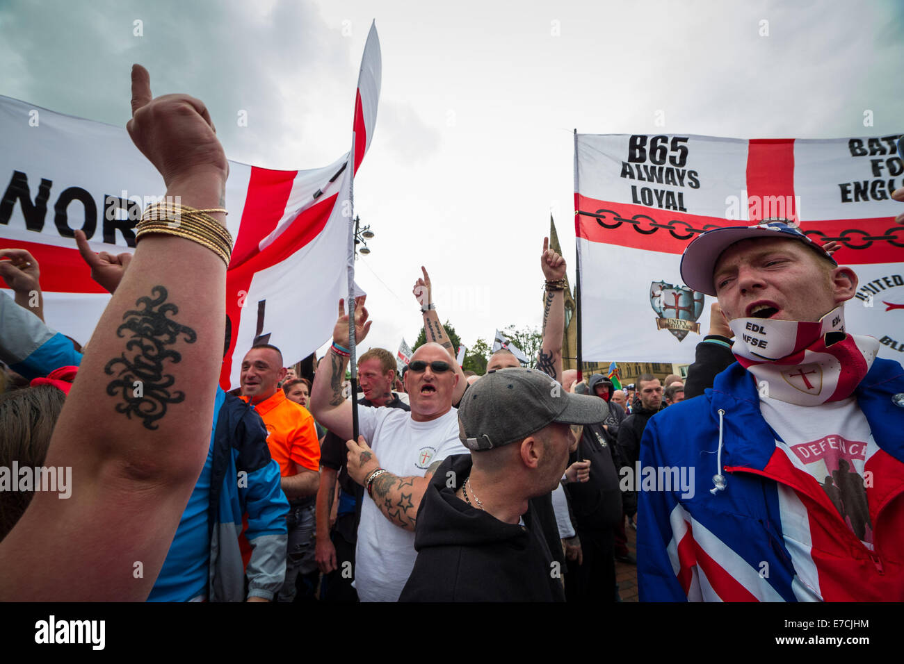 London, UK. 13th Sept, 2014. English Defence League Mass Protest in ...