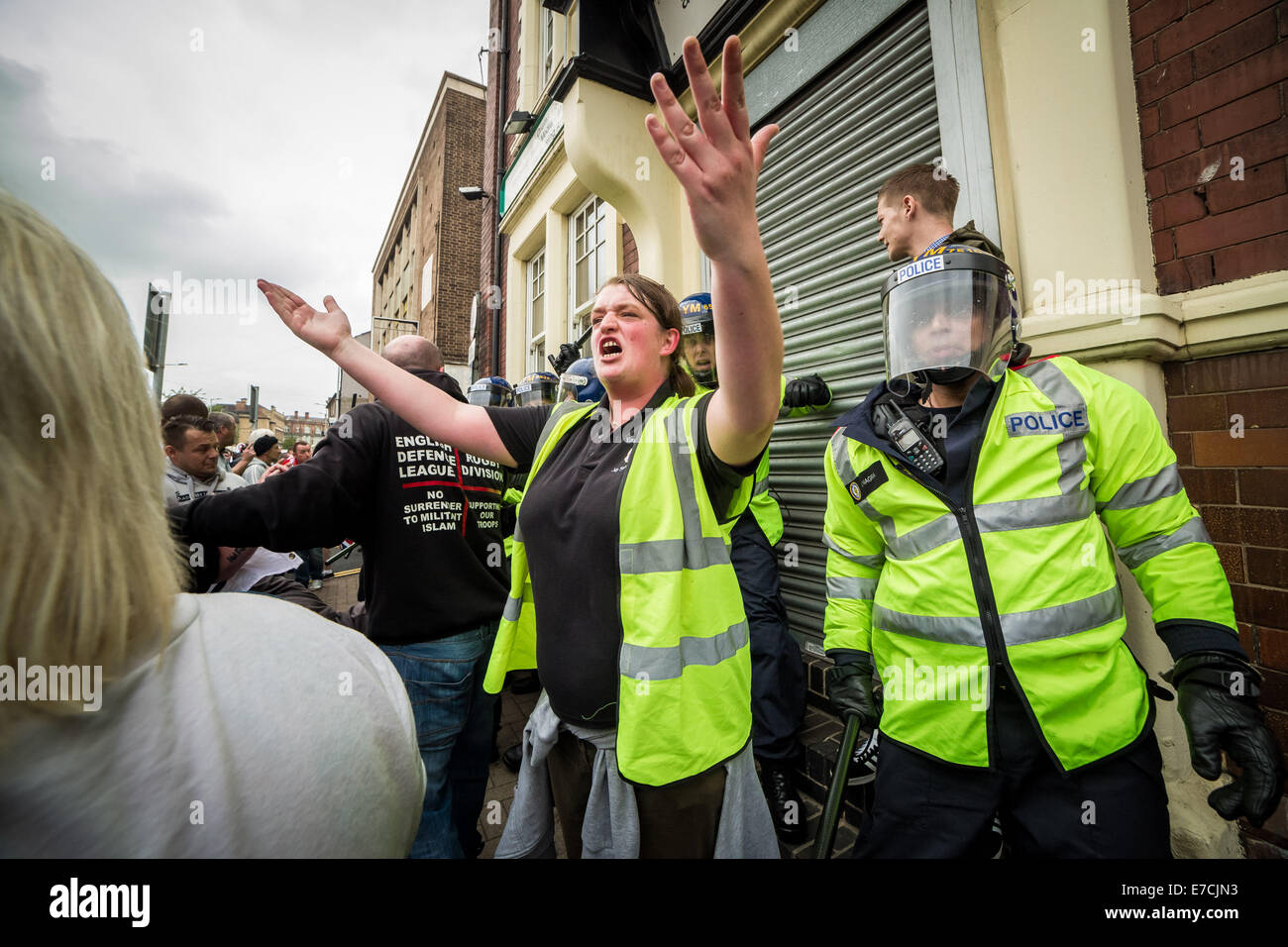 London, UK. 13th Sept, 2014. English Defence League Mass Protest in ...