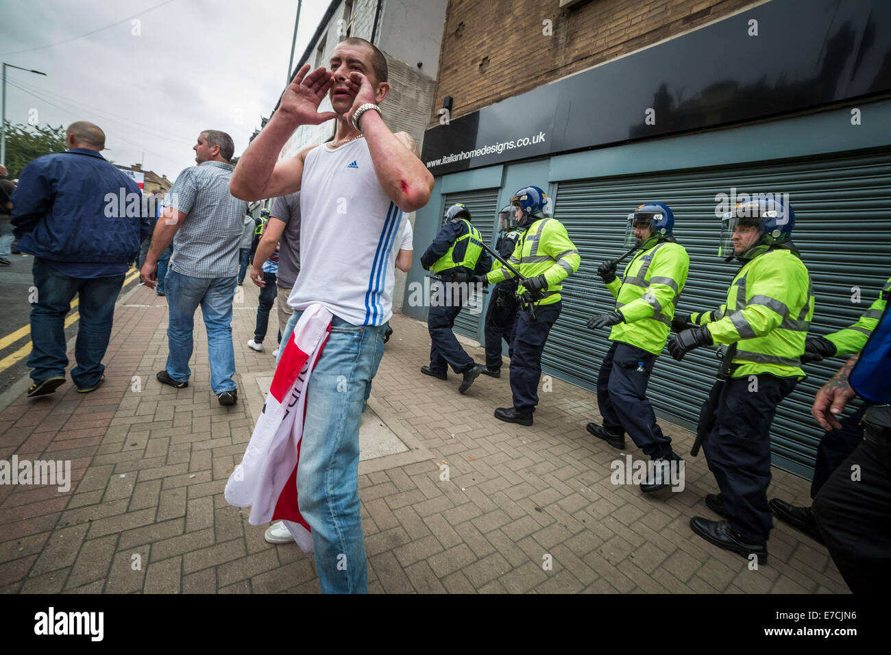 London, UK. 13th Sept, 2014. English Defence League Mass Protest in ...