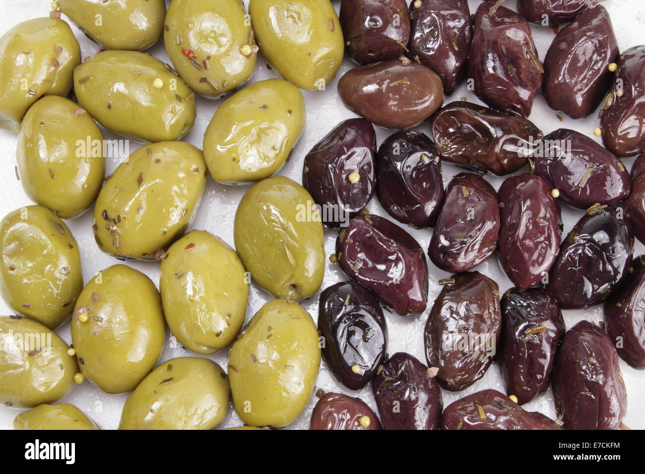 Mixed Marinated Olives Stock Photo - Alamy