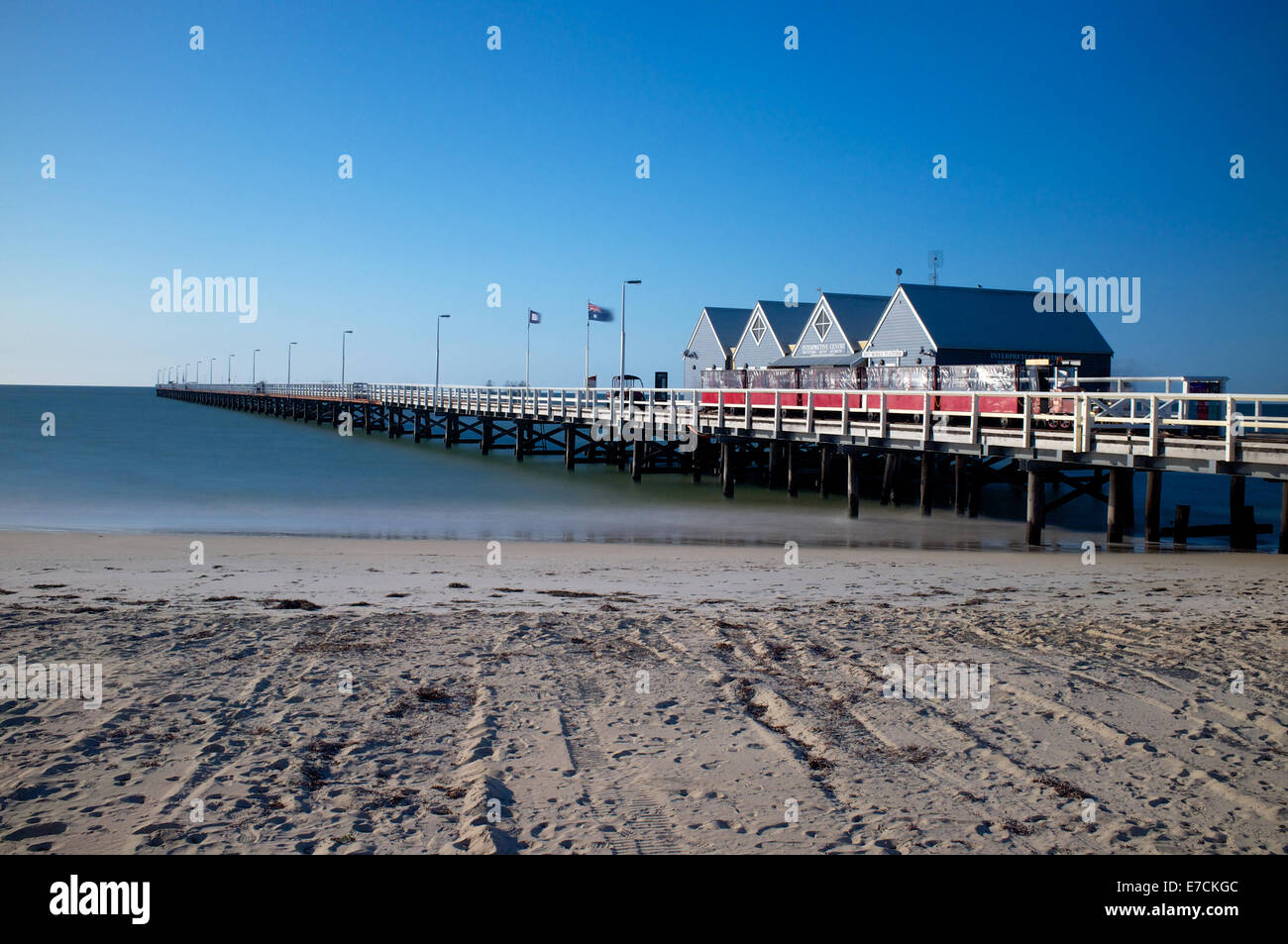 Busselton Jetty is the longest wooden jetty (pier) in the southern ...