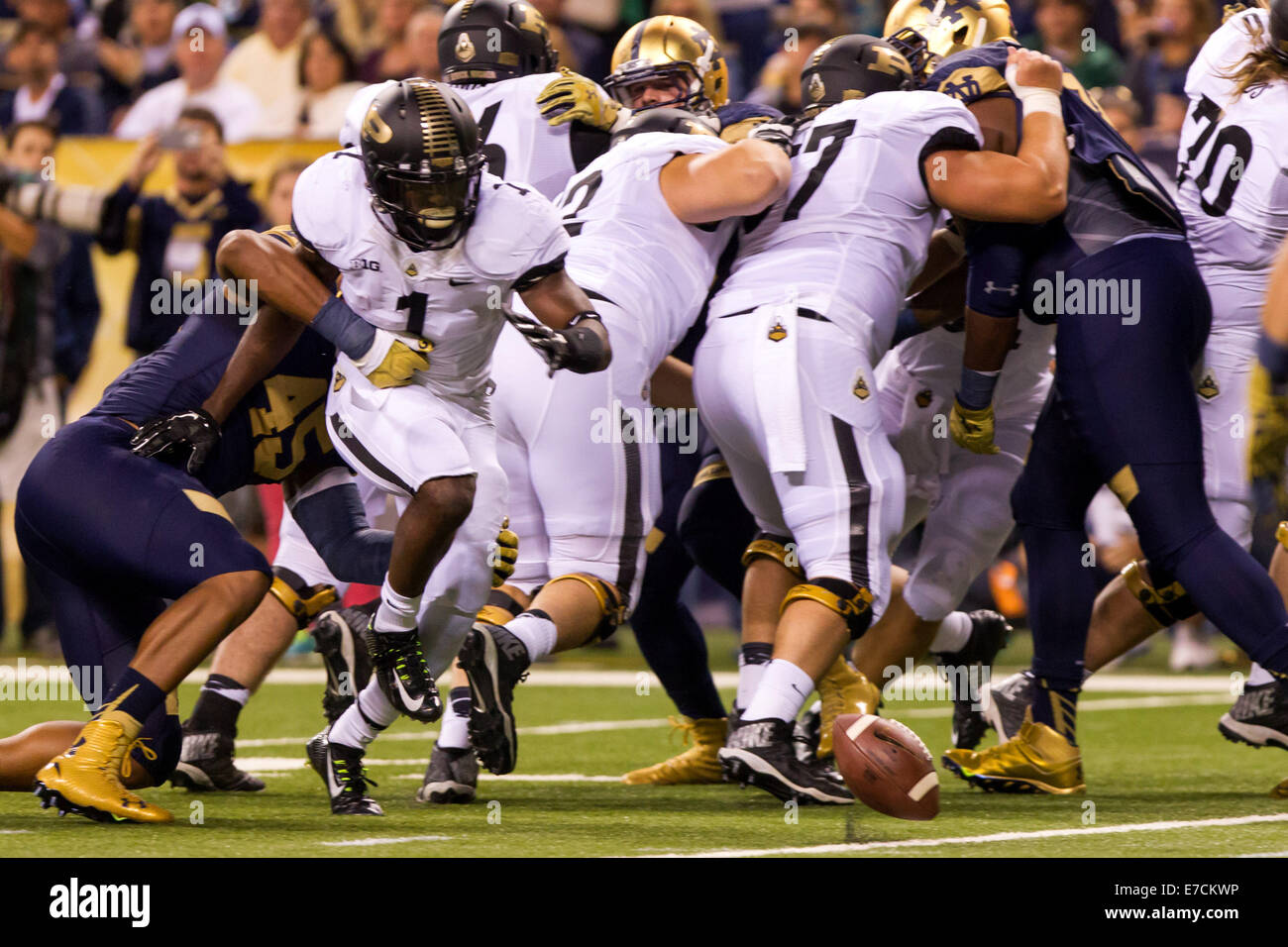 Lucas Oil Stadium, Indiana, USA. 13th Sep, 2014. Purdue RB AKEEM HUNT ...