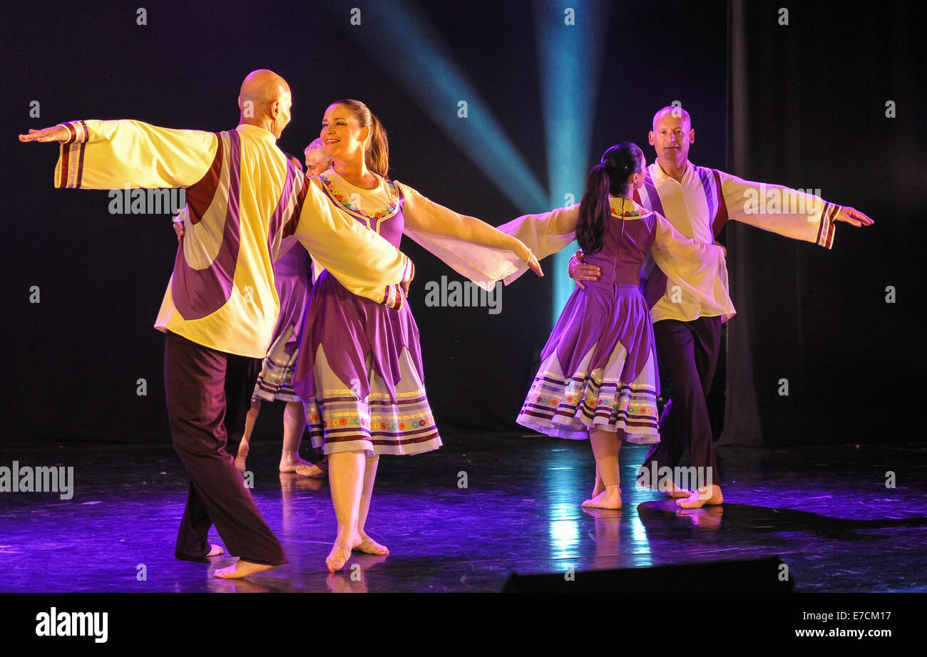 Israeli folk and modern dance group at the yearly Dancing festival ...