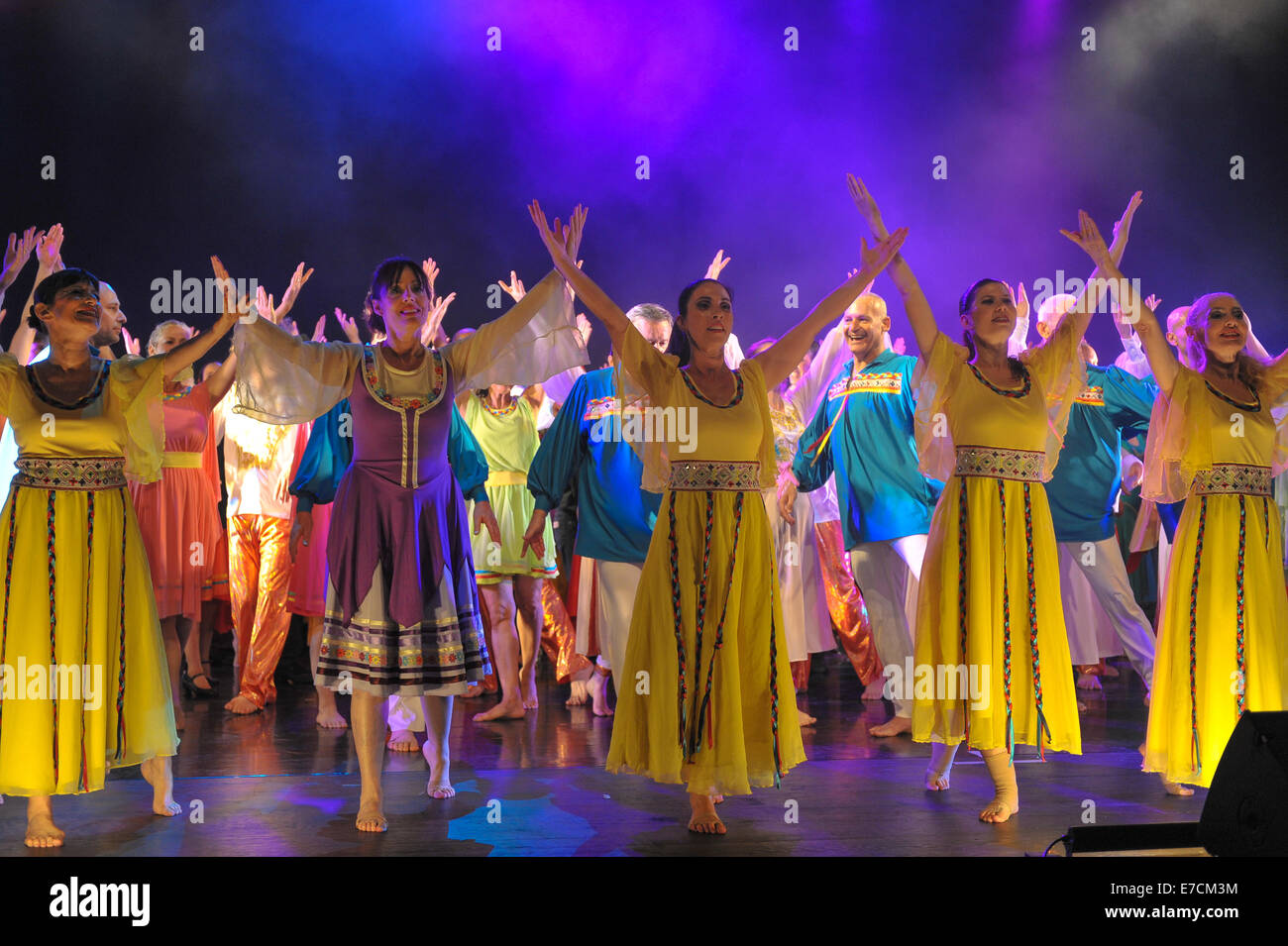 Israeli folk and modern dance group at the yearly Dancing festival ...