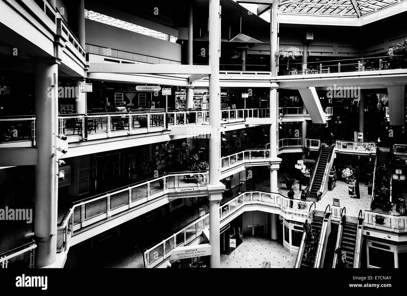 The interior of The Gallery in the Inner Harbor of Baltimore, Maryland ...
