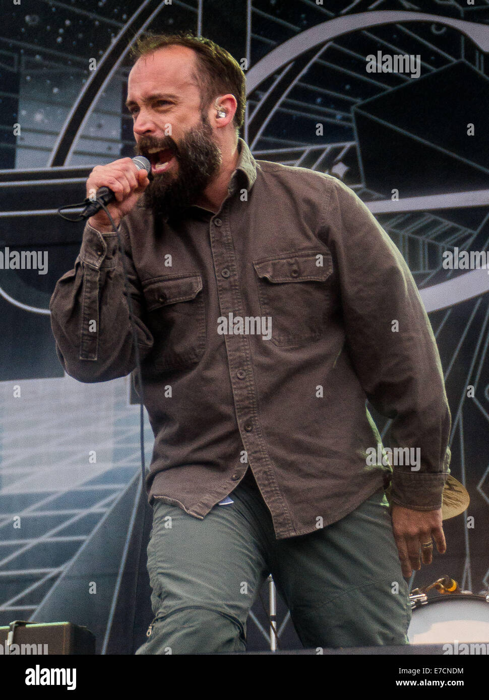 Chicago, IL, USA. 12th Sep, 2014. NEIL FALLON of Clutch performs at ...