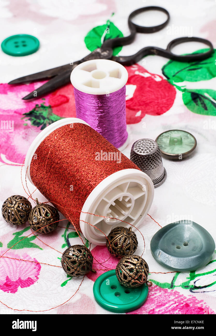 threads of different types,colors Stock Photo - Alamy