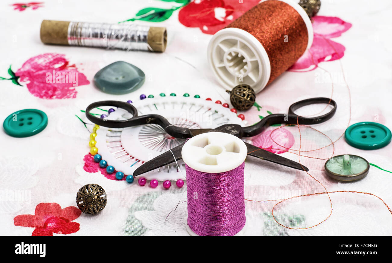 threads of different types,colors Stock Photo - Alamy