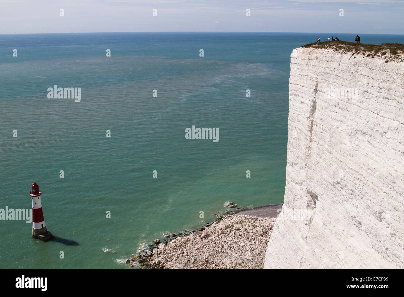 Chalk cliff by Beachy Head lighthouse Stock Photo - Alamy