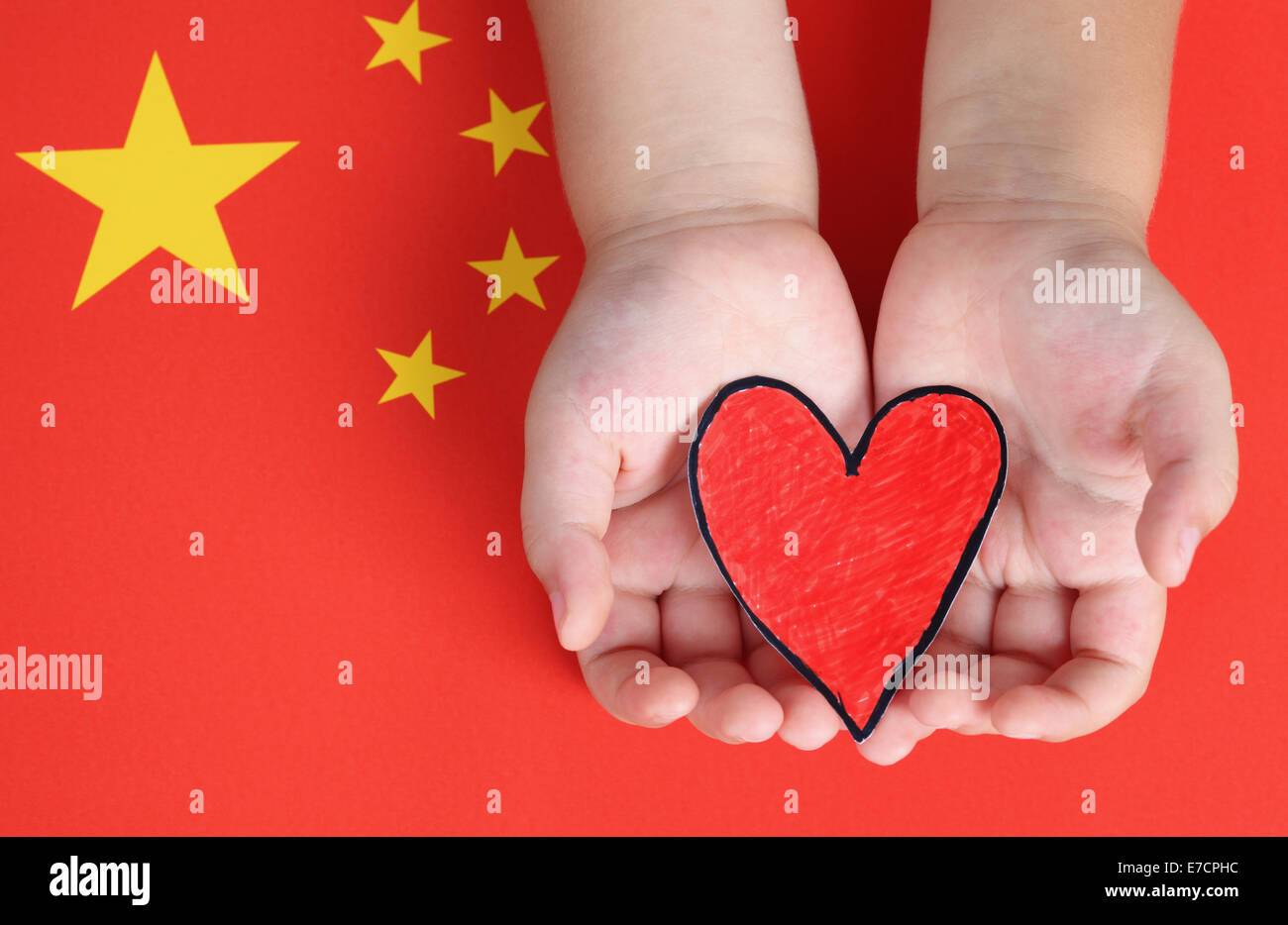 Child holding chinese national flag hi-res stock photography and images ...