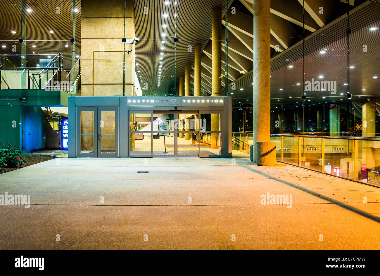 The Convention Center at night in Baltimore, Maryland Stock Photo - Alamy
