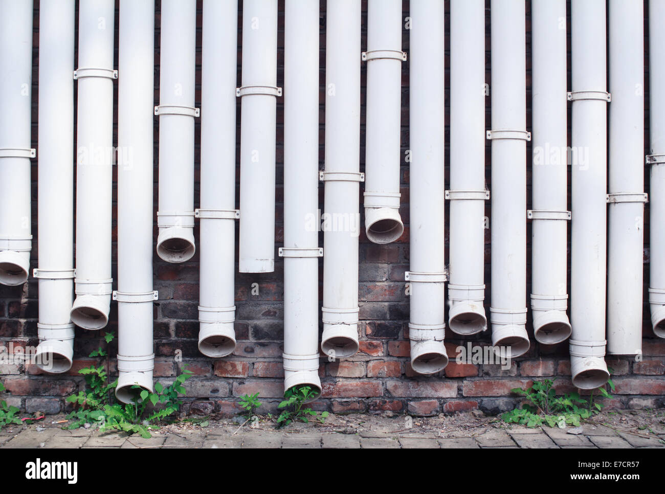 white water pipes as wall Stock Photo - Alamy