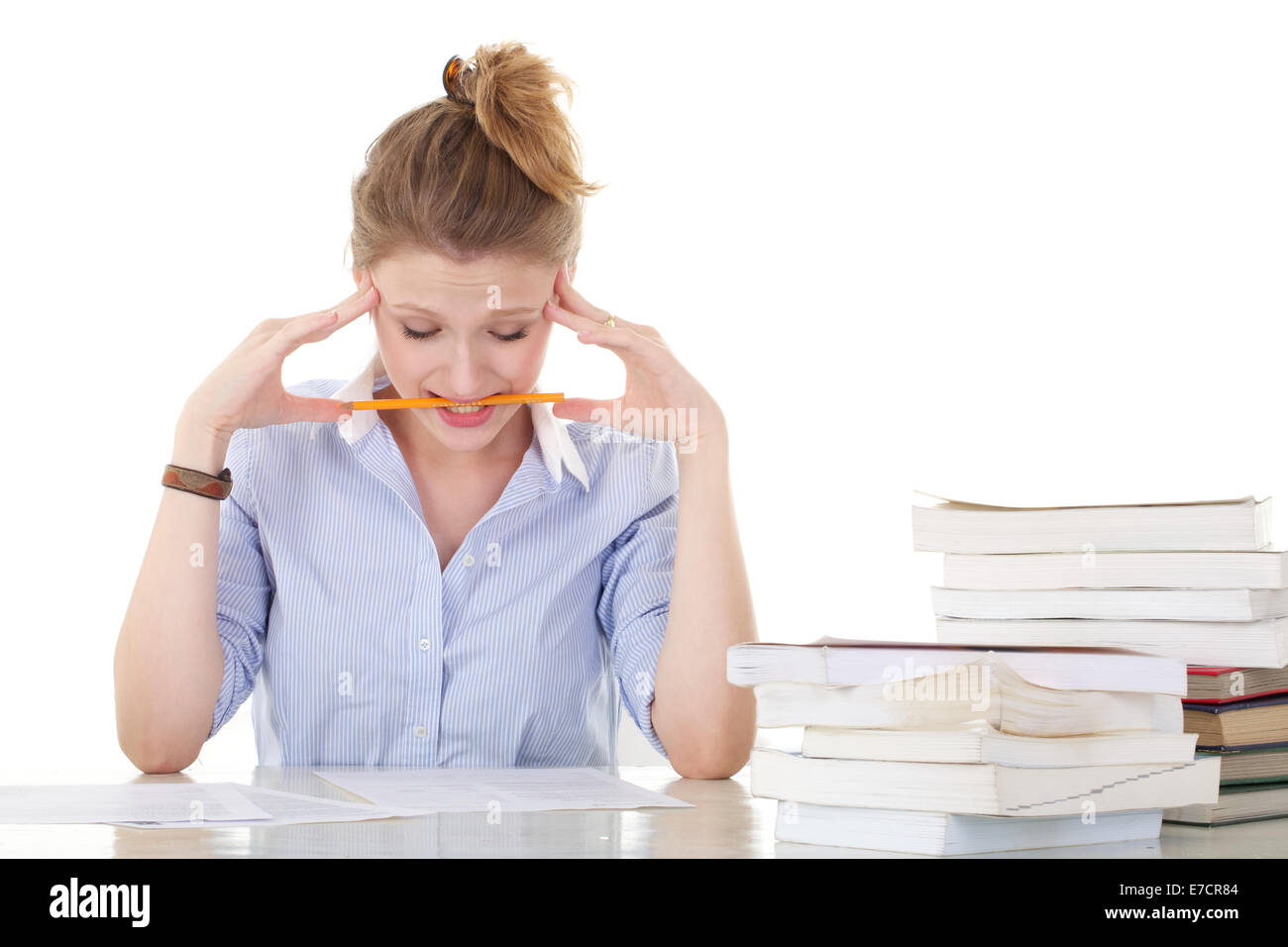 Female student depression hi-res stock photography and images - Alamy