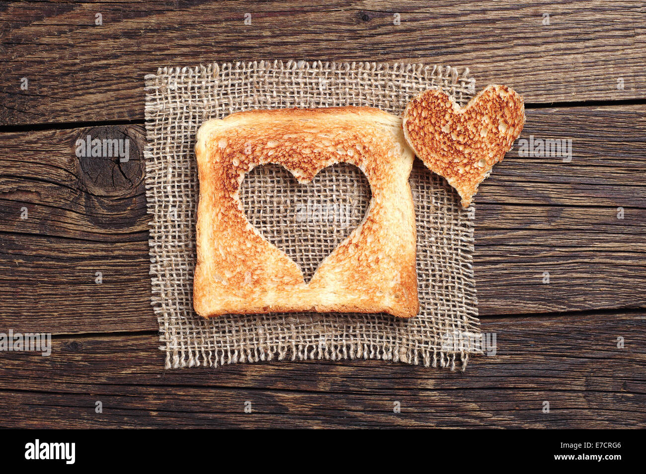 Slice bread cut out heart hi-res stock photography and images - Alamy