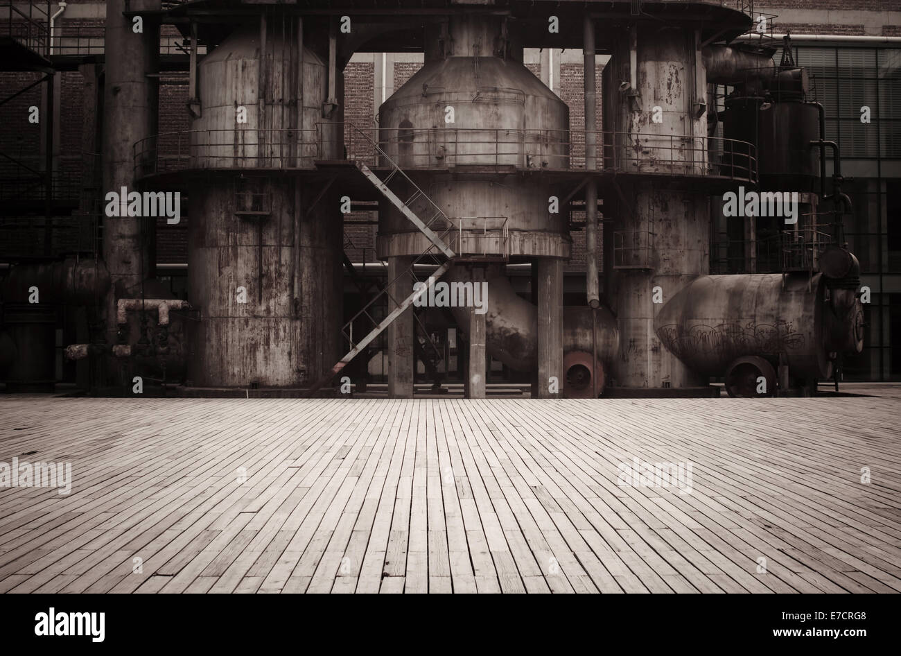 Old factory with antique color Stock Photo - Alamy