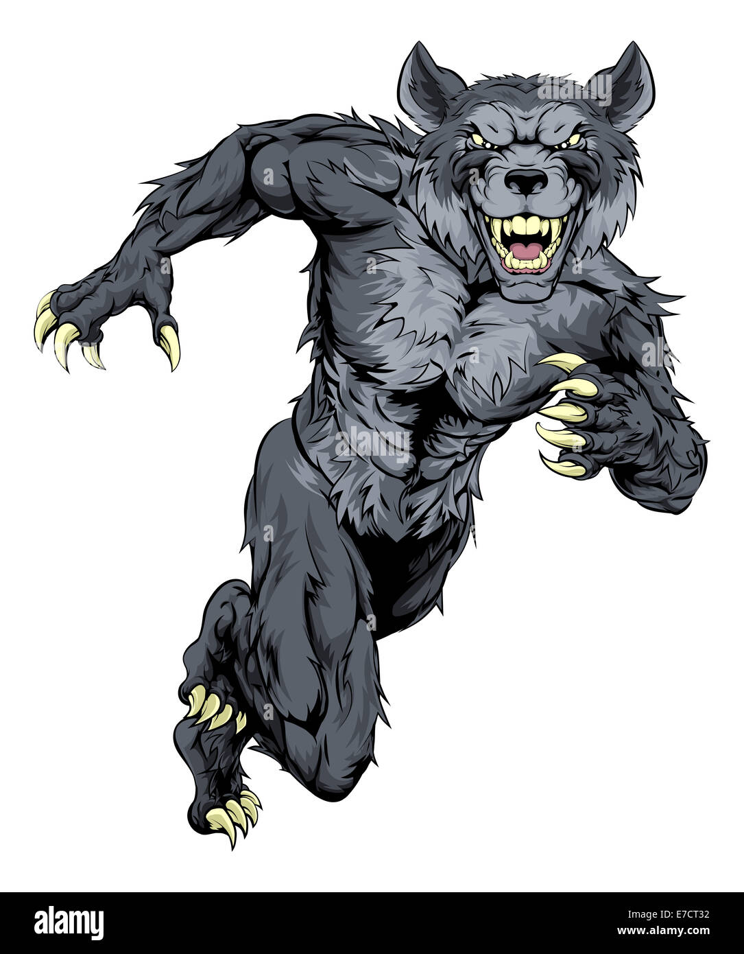 Cartoon running wolf hi-res stock photography and images - Alamy