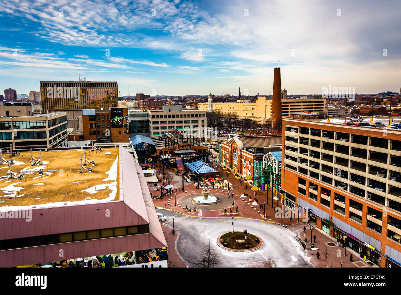 View of Power Plant Live from a parking garage in Baltimore, Maryland ...